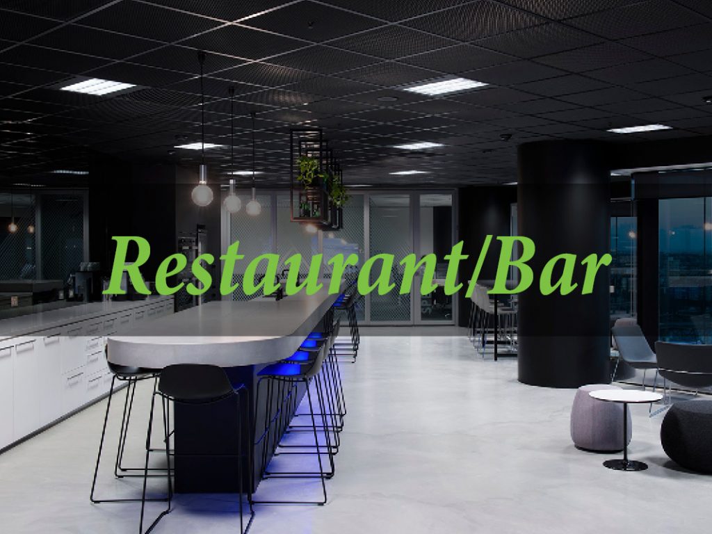 Tuile à plafond pour restaurant/bar - Construction Projex